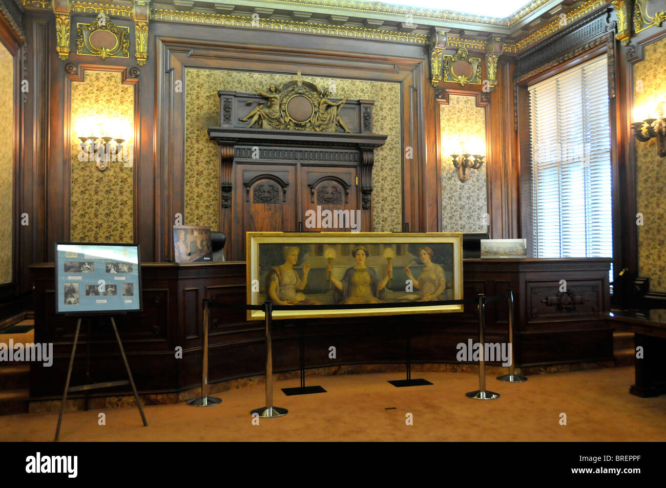 Art Display in Supreme Court Building Springfield Illinois Stock Photo ...