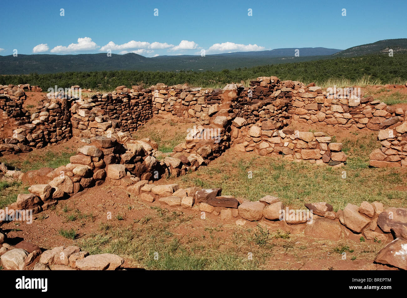 Ruins of Pecos Pueblo at Pecos National Historical Park, Pecos, NM ...