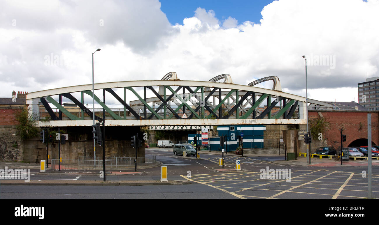 Disused old railway bridge Gateshead near Ochre yards Development close ...