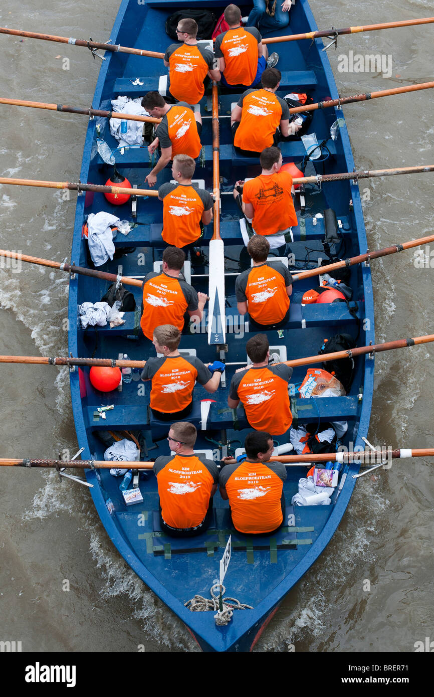 The Great River Race, a marathon rowing event involving hundreds of ...