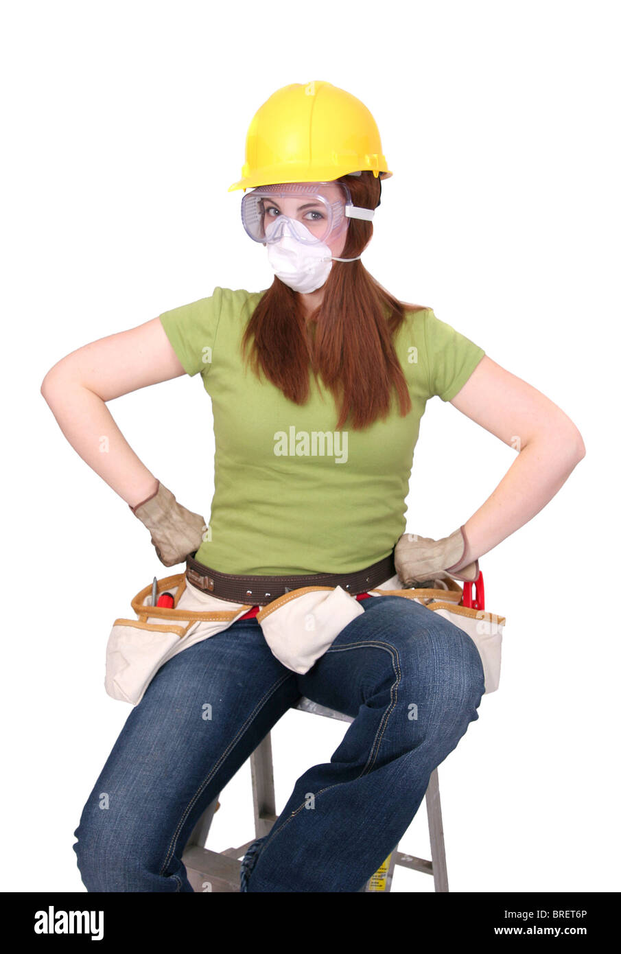 Expressive beautiful construction worker hi-res stock photography and ...