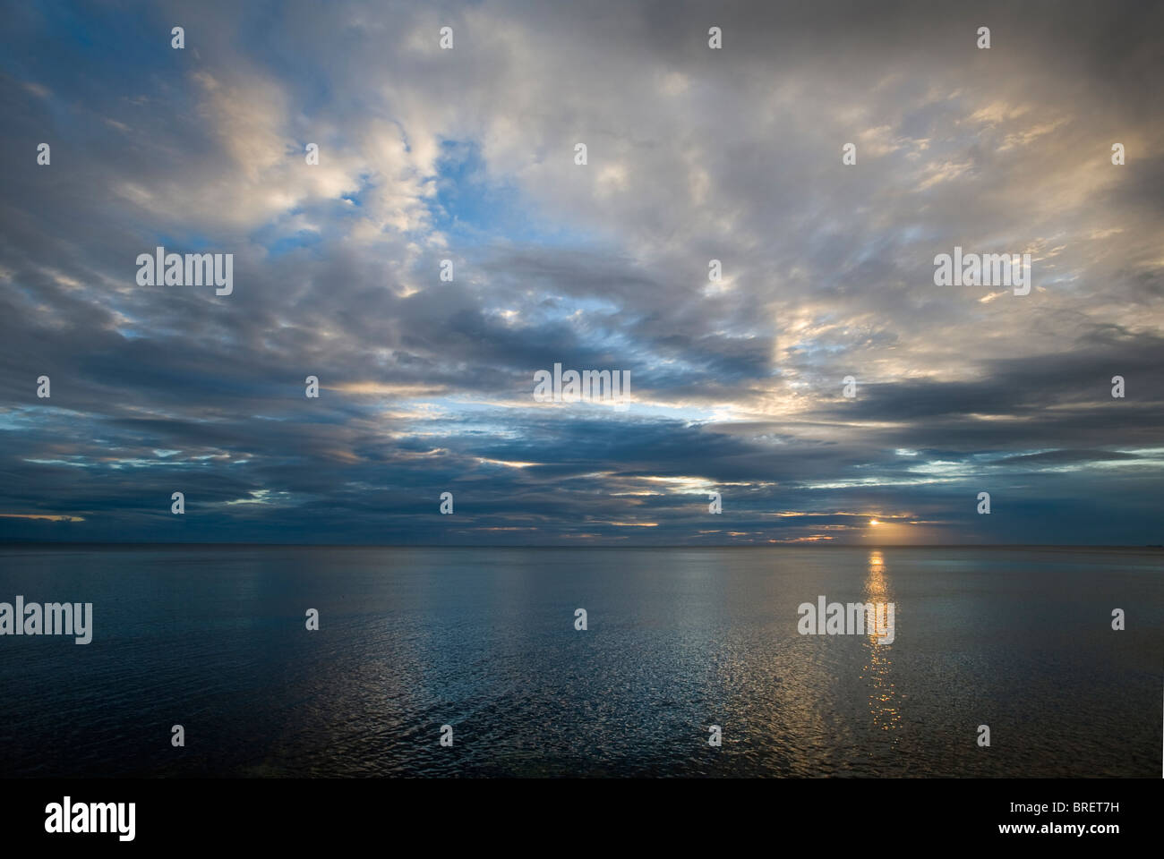Dawn over the North Channel, Antrim Coast, Northern Ireland Stock Photo ...