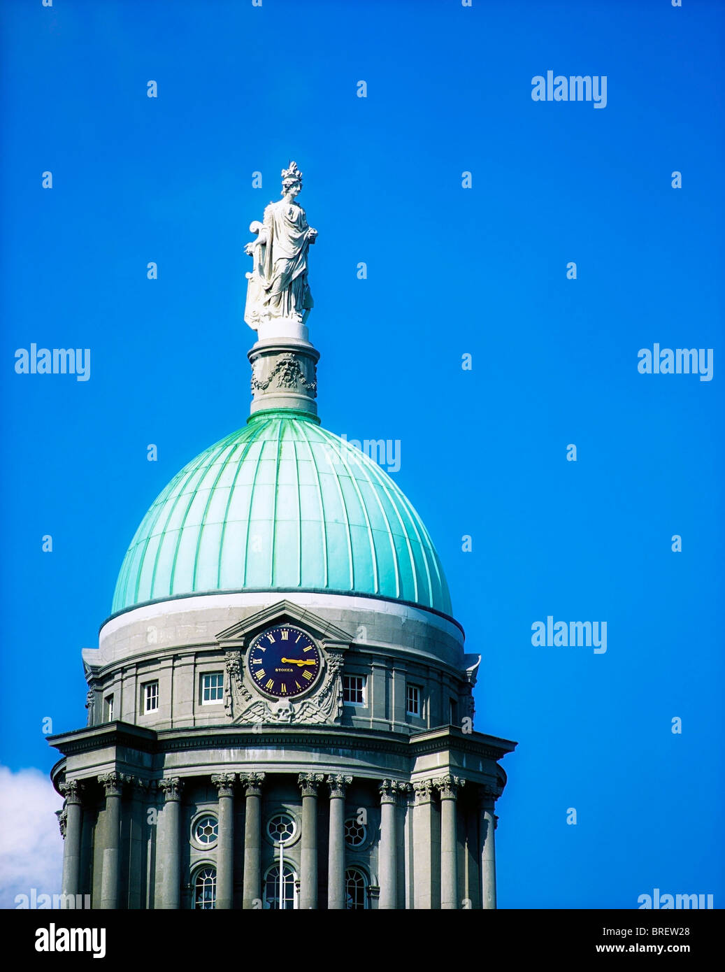 Detail Of Dome And The Statue Of Commerce, Custom House, Dublin ...