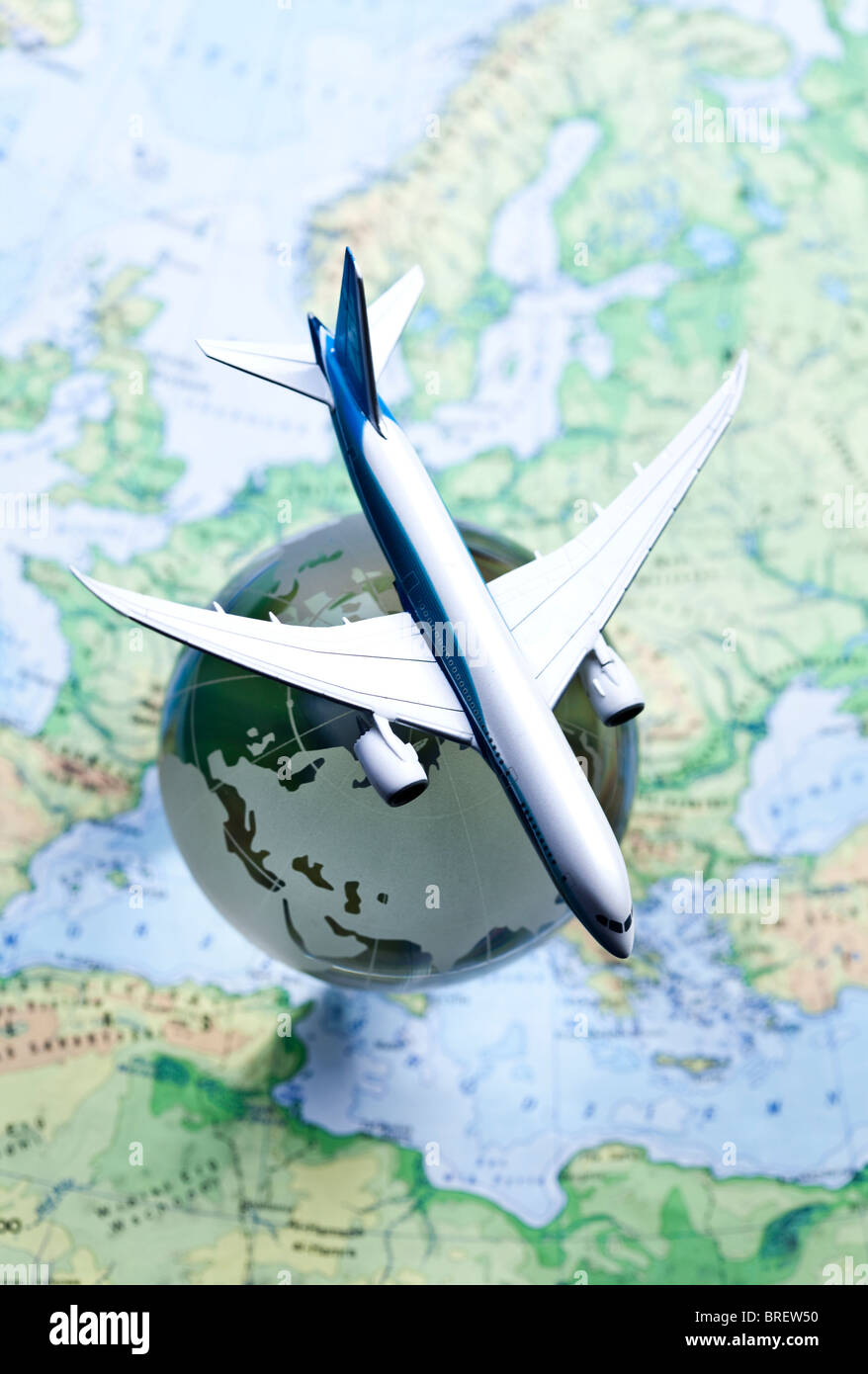 Flight around the world Stock Photo - Alamy