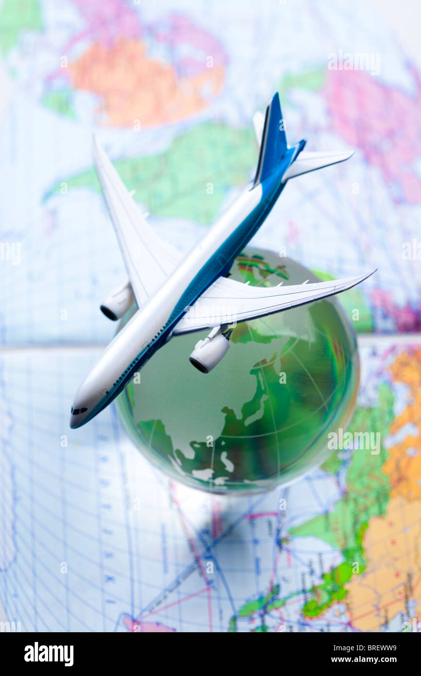 Flight around the world Stock Photo - Alamy