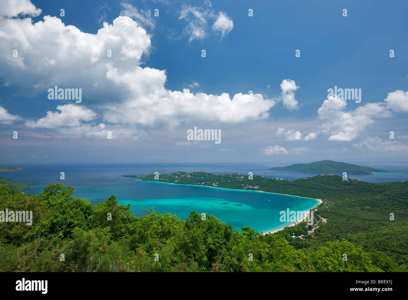 Overlook art Megan's Bay. St. Thomas. US Virgin Islands Stock Photo - Alamy