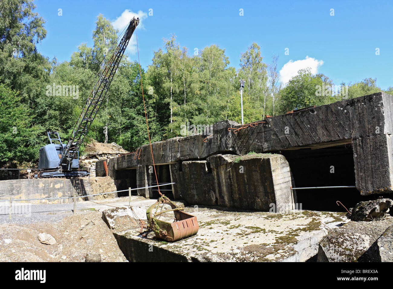 The Blockhaus at Eperlecques, a giant concrete bunker, is the V2 launch ...