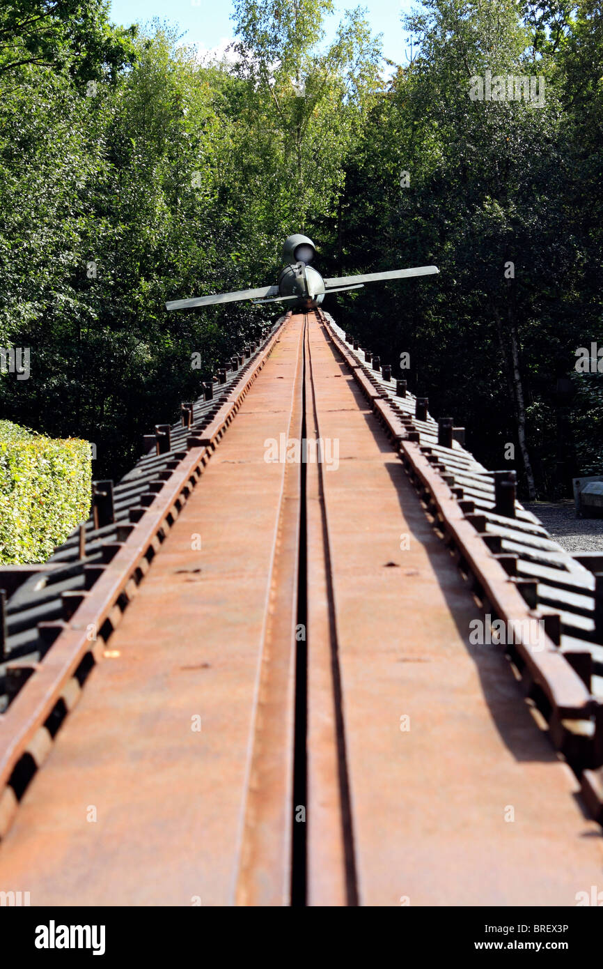 World War Two, V2 rocket launch ramp at the Blockhaus site, in the ... World War Two, V2 rocket launch ramp at the Blockhaus site, in the ...