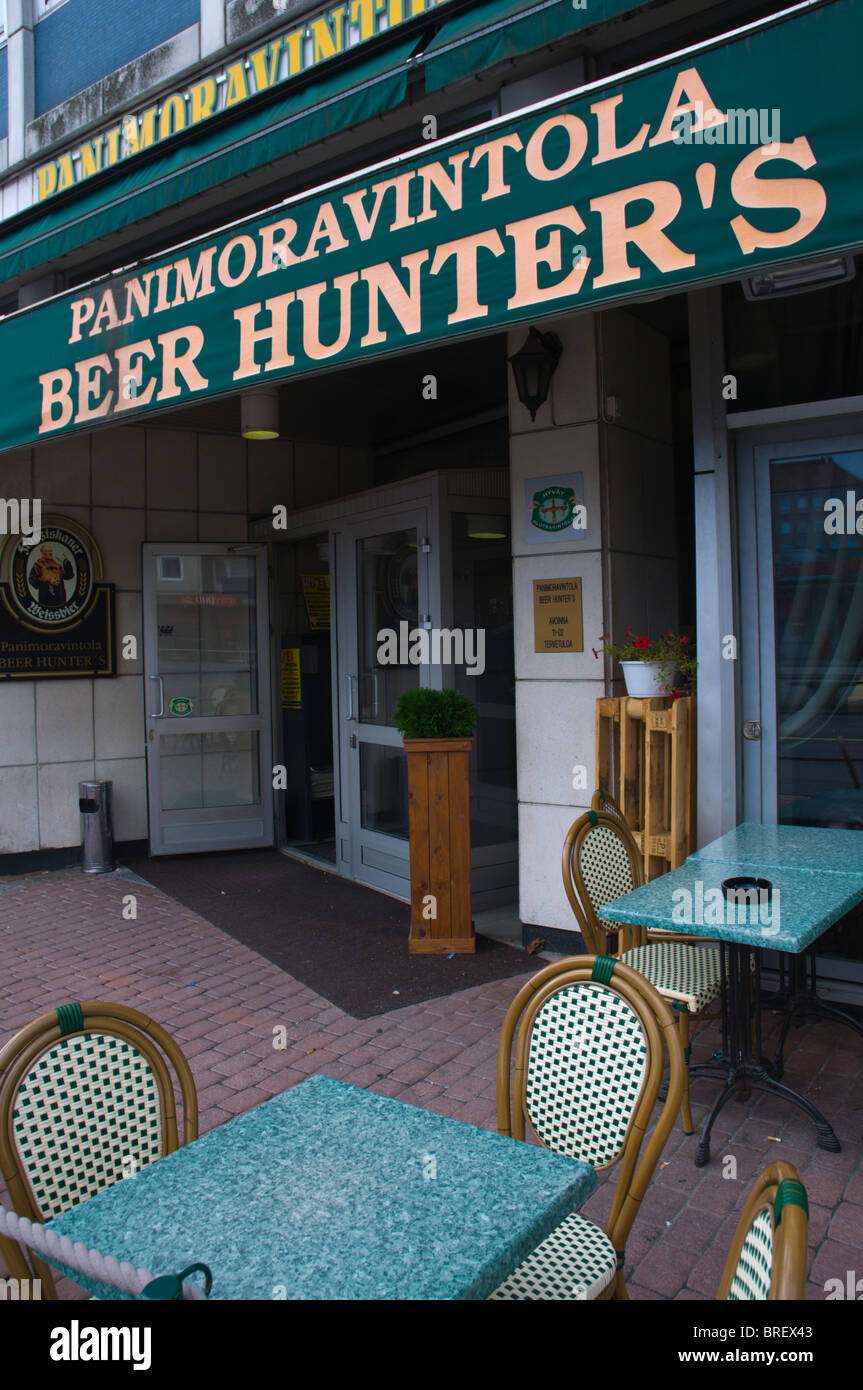Microbrewery Beer Hunter's exterior main square Pori Finland ...