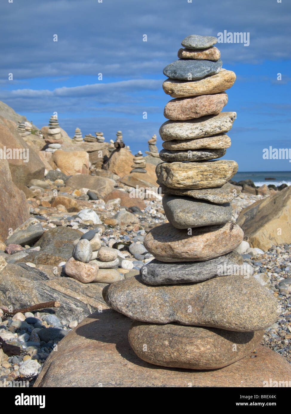 Rock cairn beach hi-res stock photography and images - Alamy