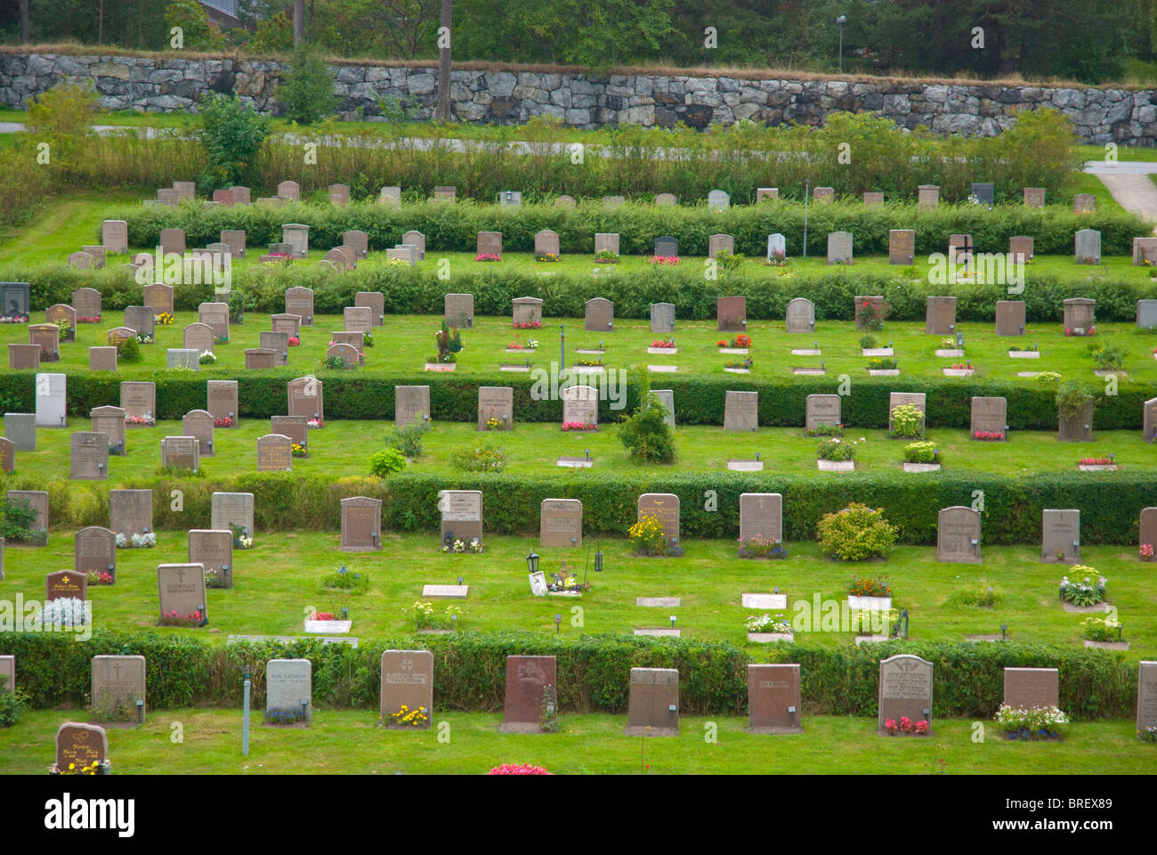 Skogskyrkogården the UNESCO protected cemetery Stockholm Sweden Europe ...