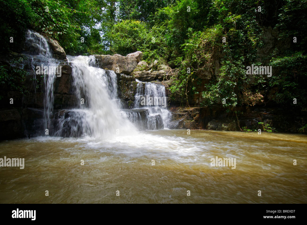 Thap Thewa Waterfall at Pang Sida National Park, Thailand Stock Photo ...