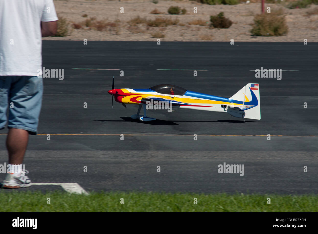 RC remote controlled airplane model in action Stock Photo - Alamy