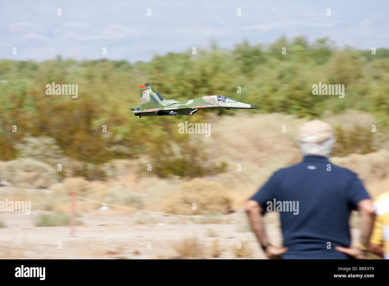 RC remote controlled airplane model in action Stock Photo - Alamy