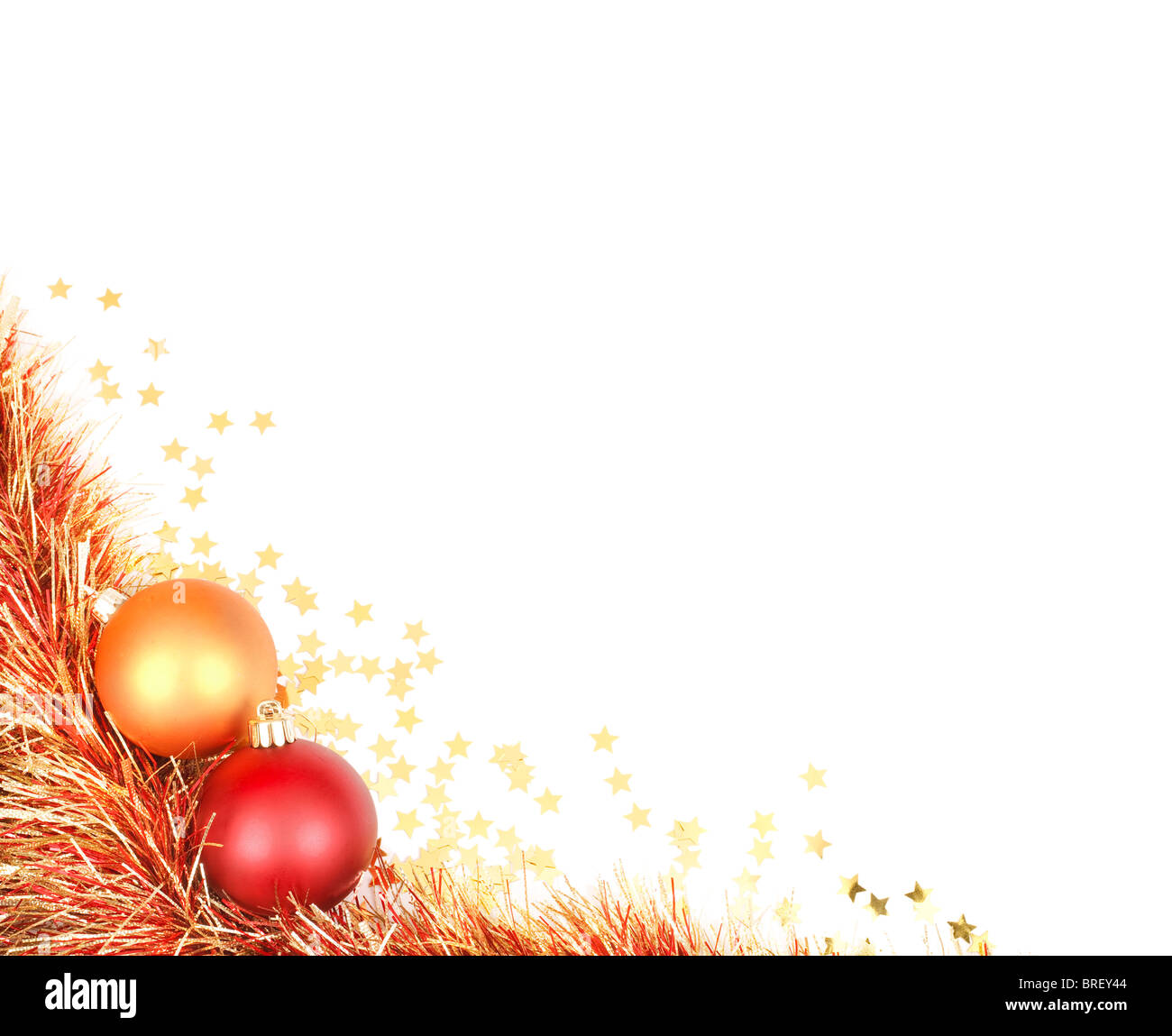 White space with a Christmas design in the bottom left corner featuring ...