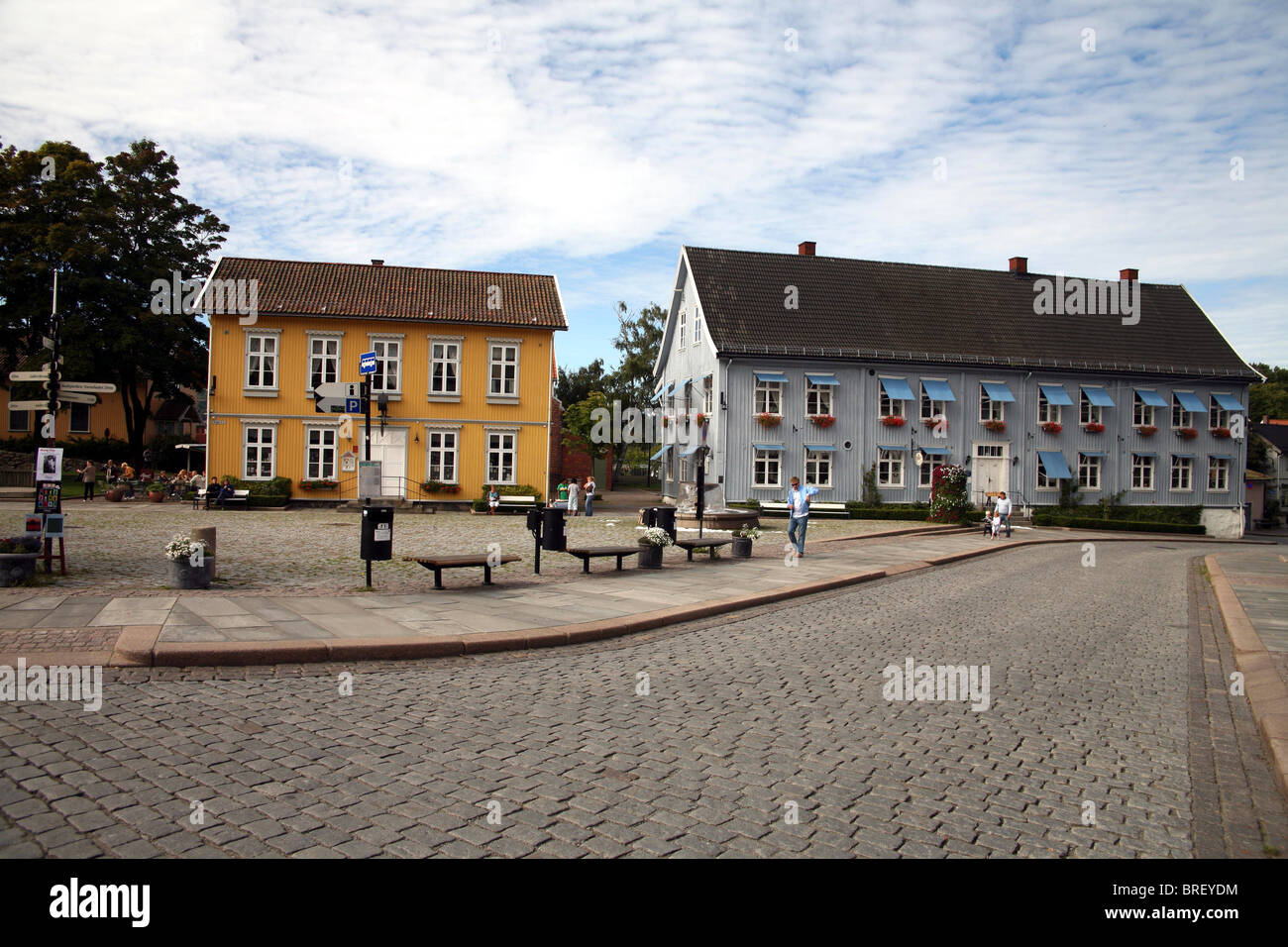 Town square Drøbak ( Drobak) Norway Stock Photo - Alamy