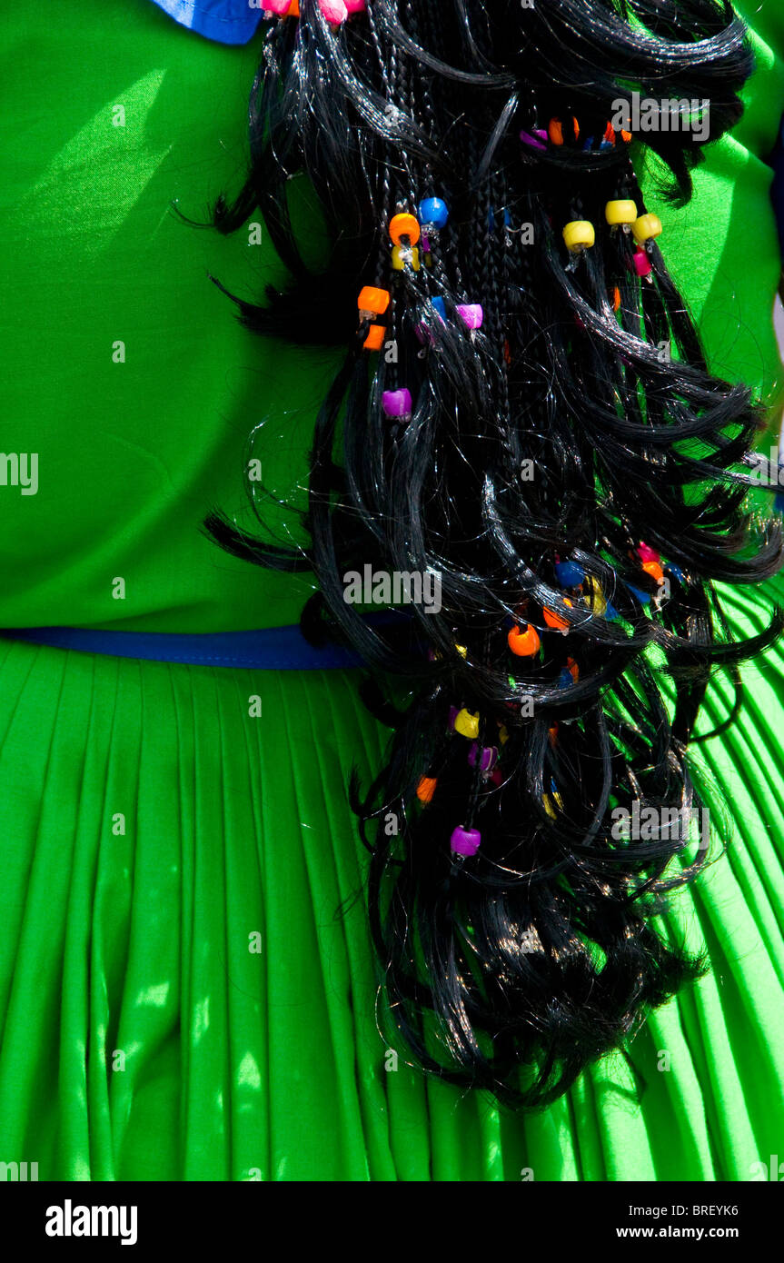 Beaded hair woman Costa Rica Stock Photo - Alamy