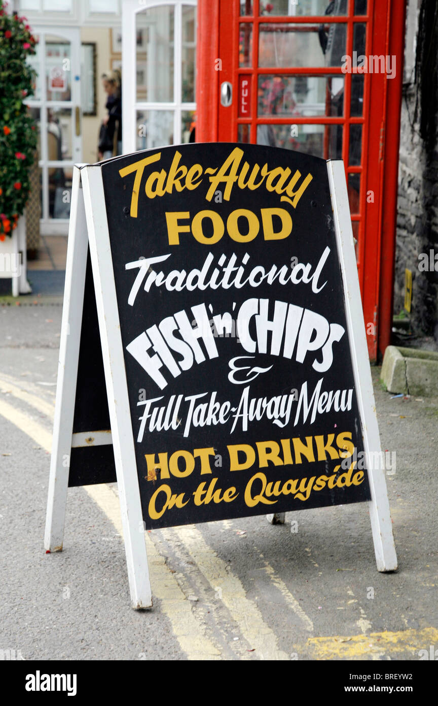 The Old Custom House restaurant sign, Padstow, Cornwall, South England ...