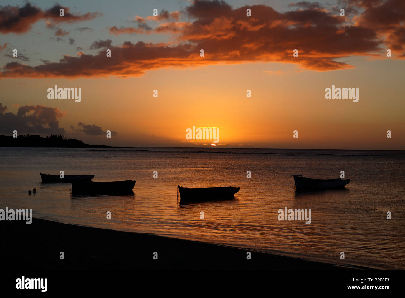 Island Sunset, Mauritius Stock Photo - Alamy