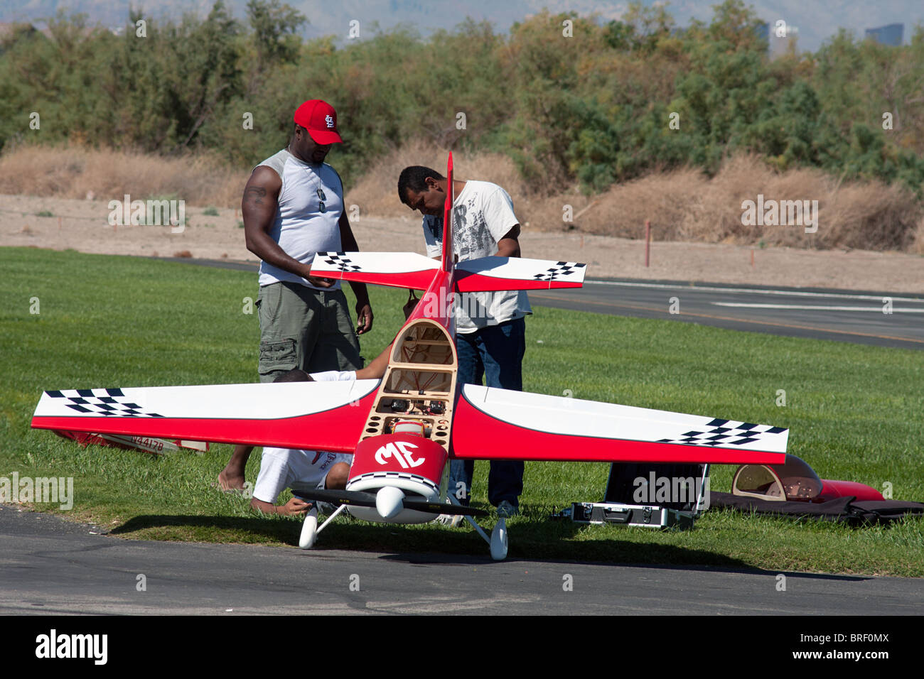 RC remote controlled airplane model in action Stock Photo - Alamy