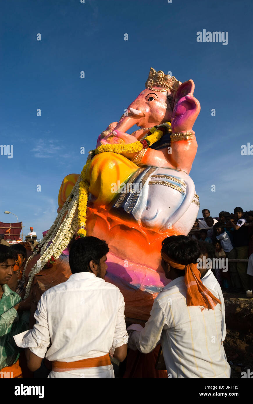 Ganesh ganpati Festival ; People Carrying idol of Lord Ganesh for ...