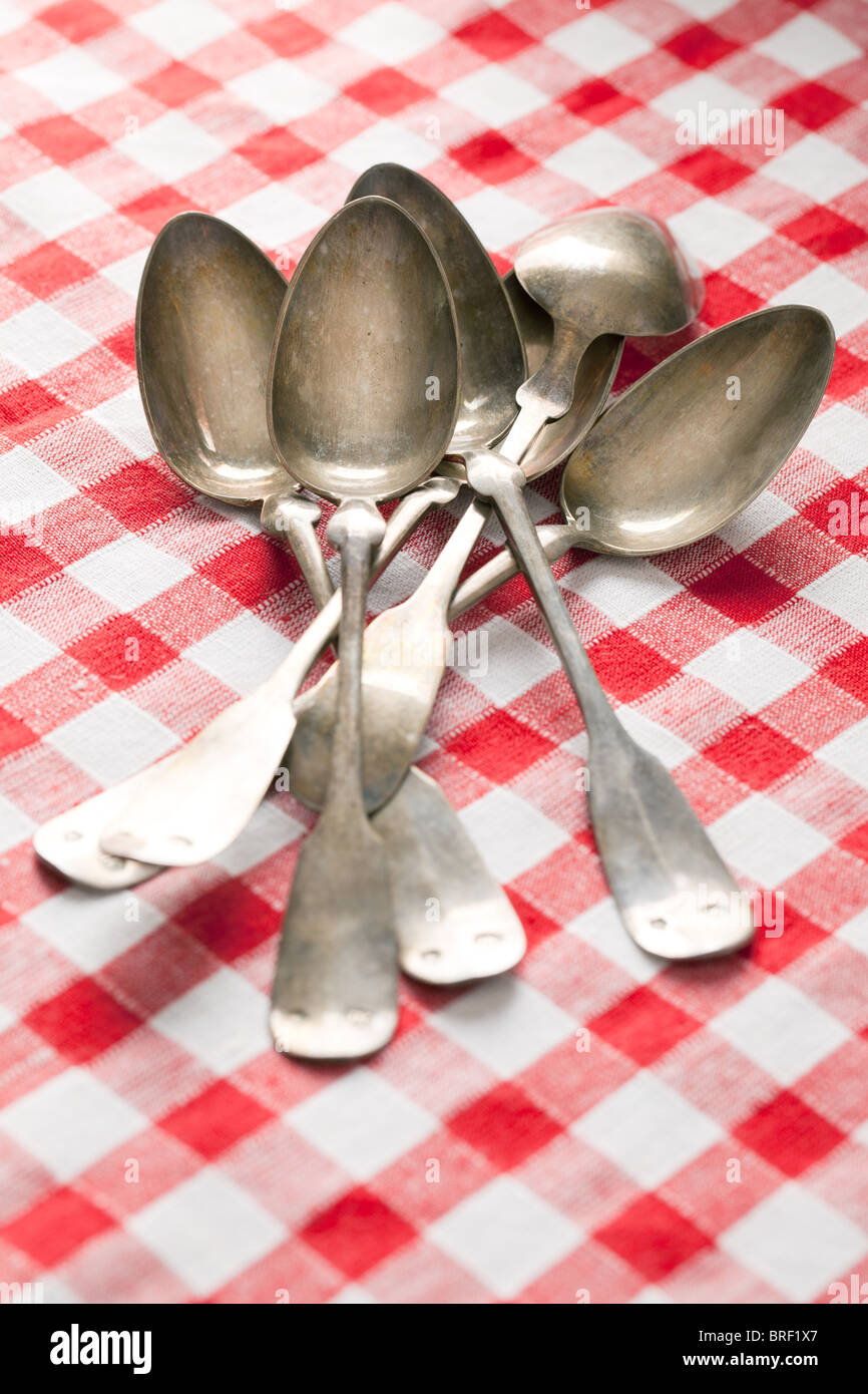 Old spoons metal hi-res stock photography and images - Alamy