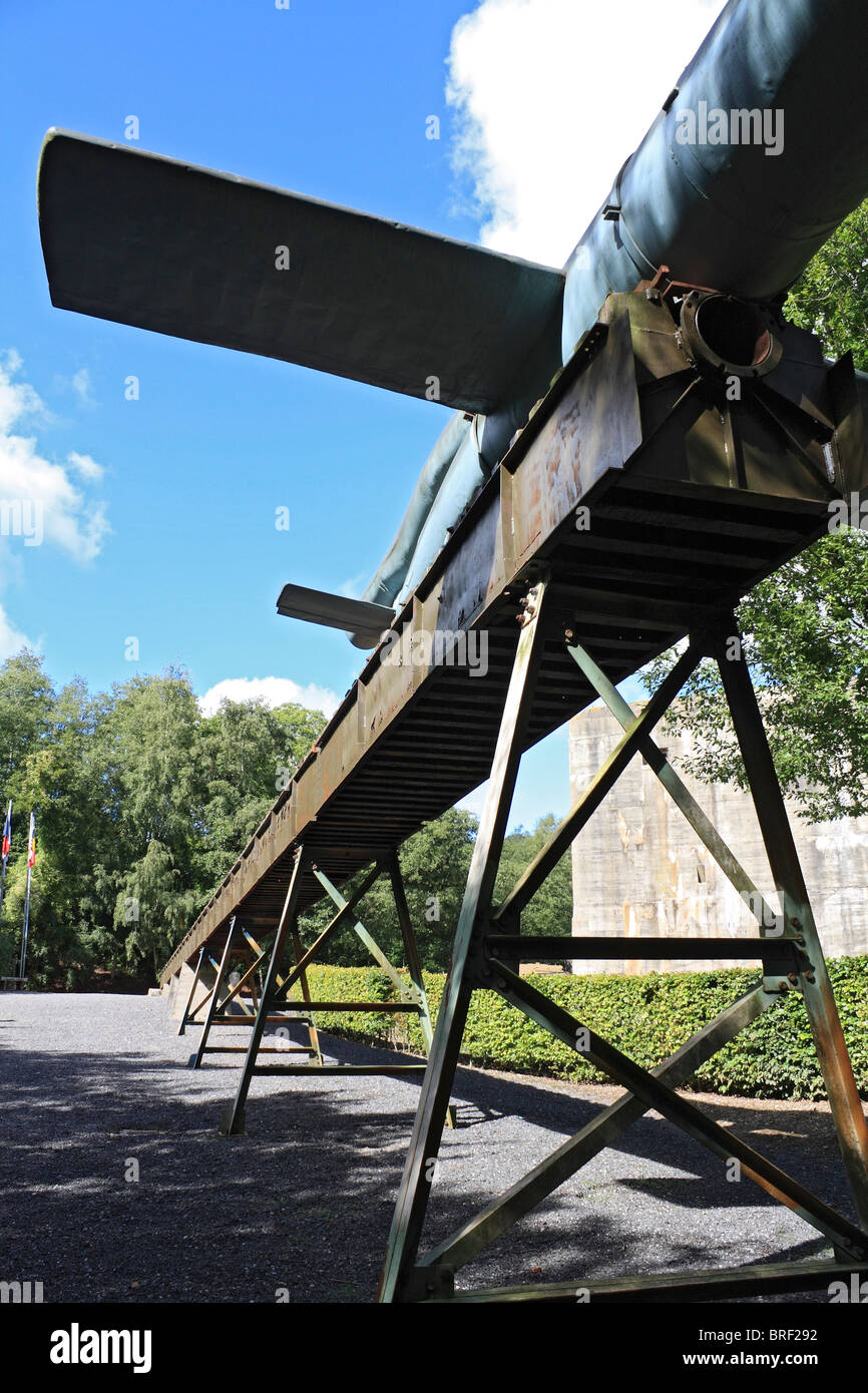 World War Two, V2 rocket launch ramp at the Blockhaus site, in the ... World War Two, V2 rocket launch ramp at the Blockhaus site, in the ...