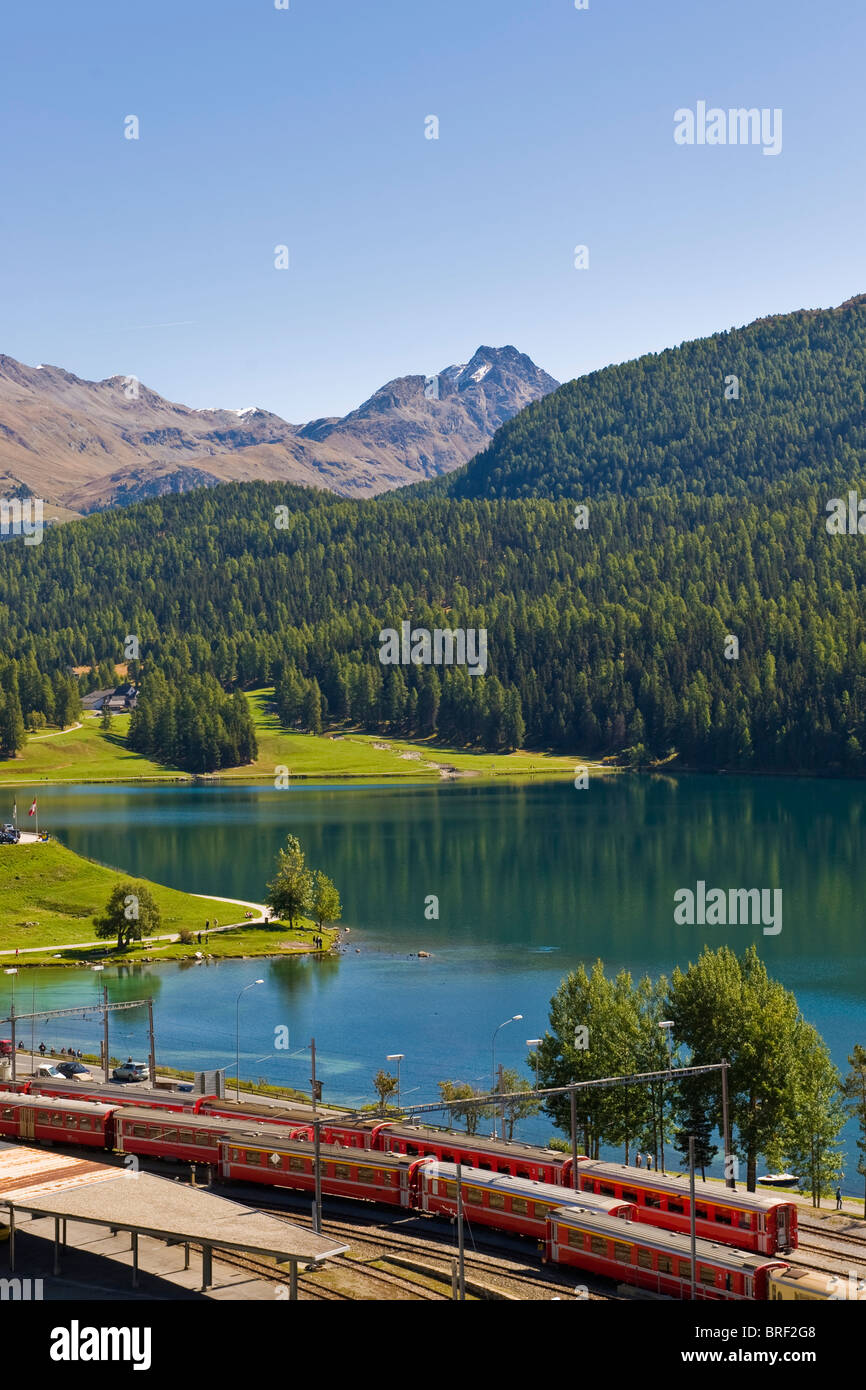 Railwy station, St. Moritz, Switzerland Stock Photo - Alamy