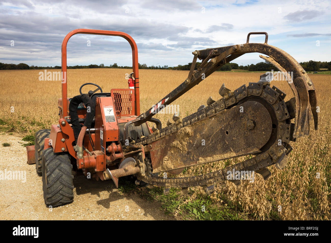 Trench digging machine hi-res stock photography and images - Alamy