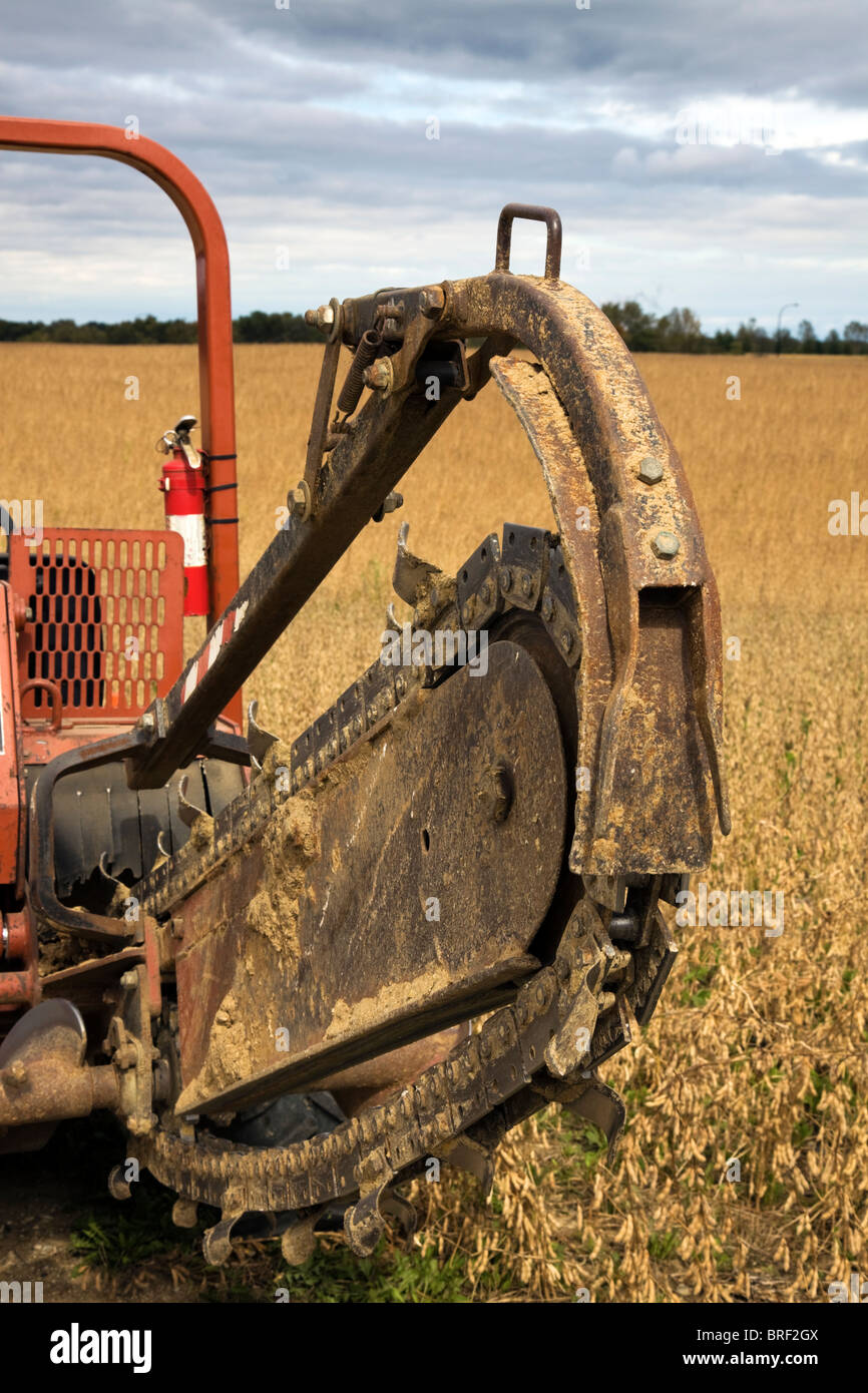 Trench digging machine hi-res stock photography and images - Alamy