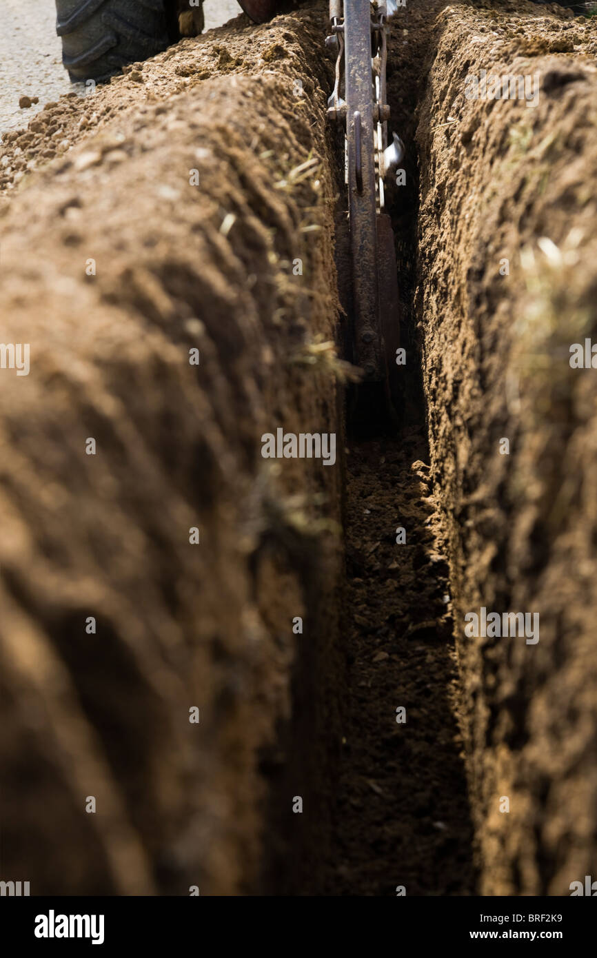 Trench digging machine hi-res stock photography and images - Alamy