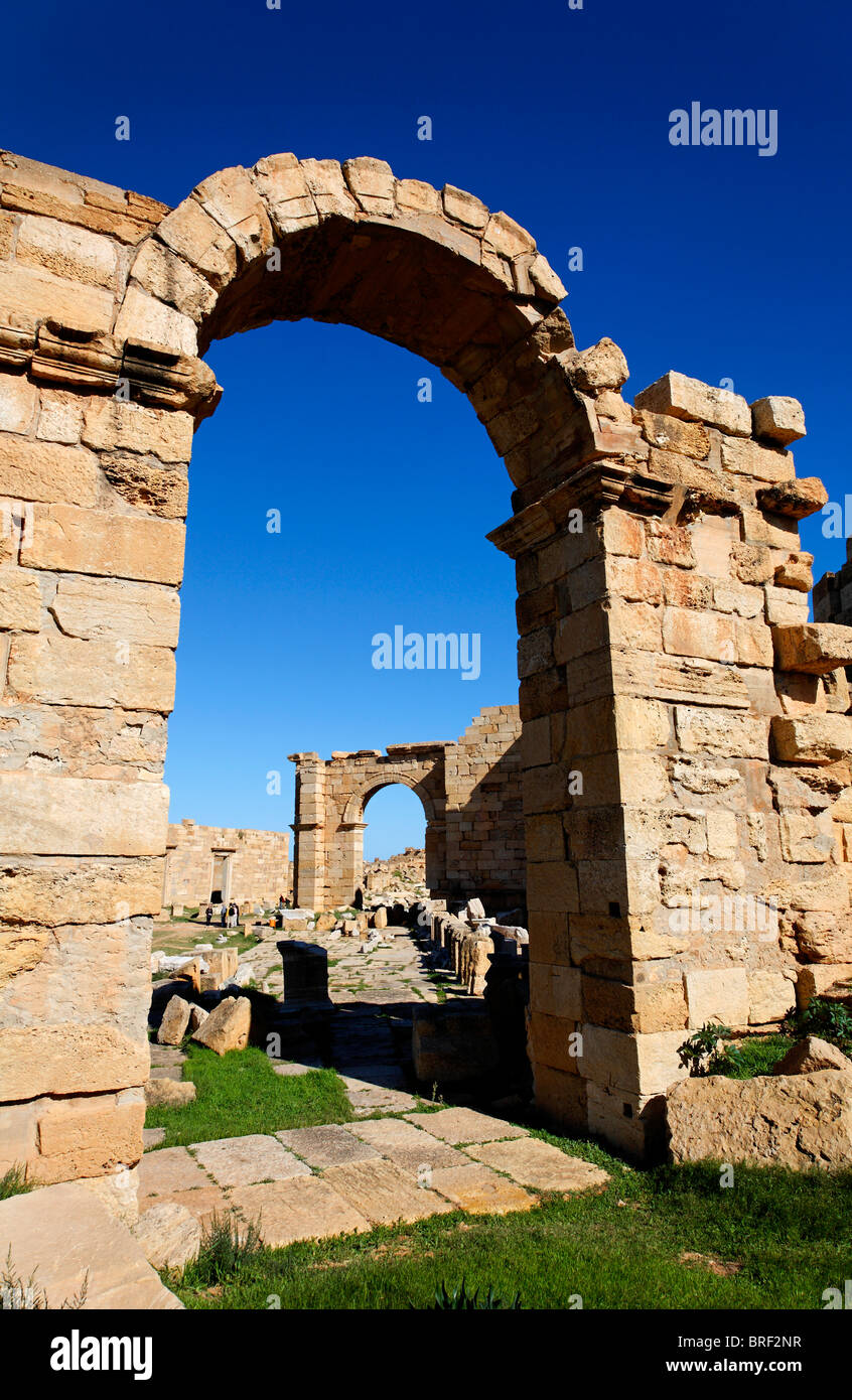 Arch at Leptis Magna, Libya Stock Photo - Alamy