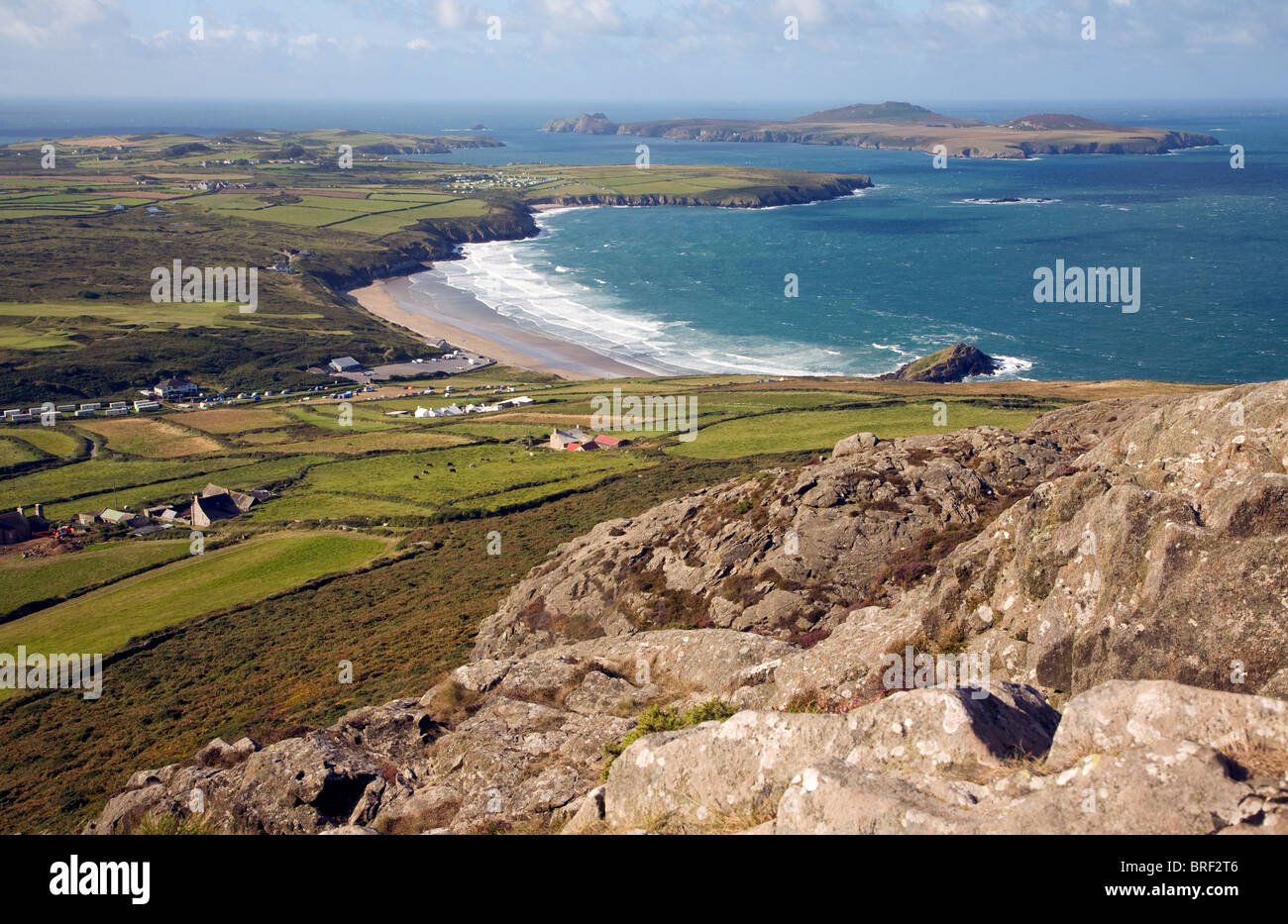Whitesands Bay and Ramsey Island from Carn Llidi, St David's Head ...