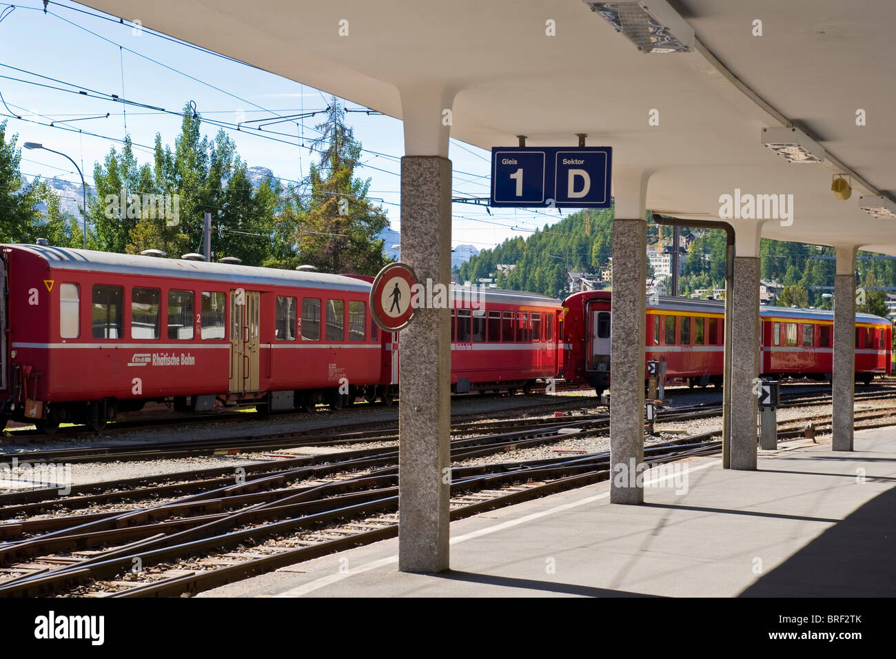 Railway station, St. Moritz, Switzerland Stock Photo - Alamy