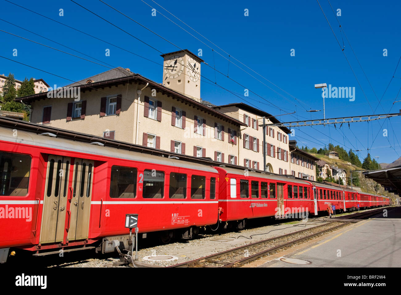 Railway station, St. Moritz, Switzerland Stock Photo - Alamy