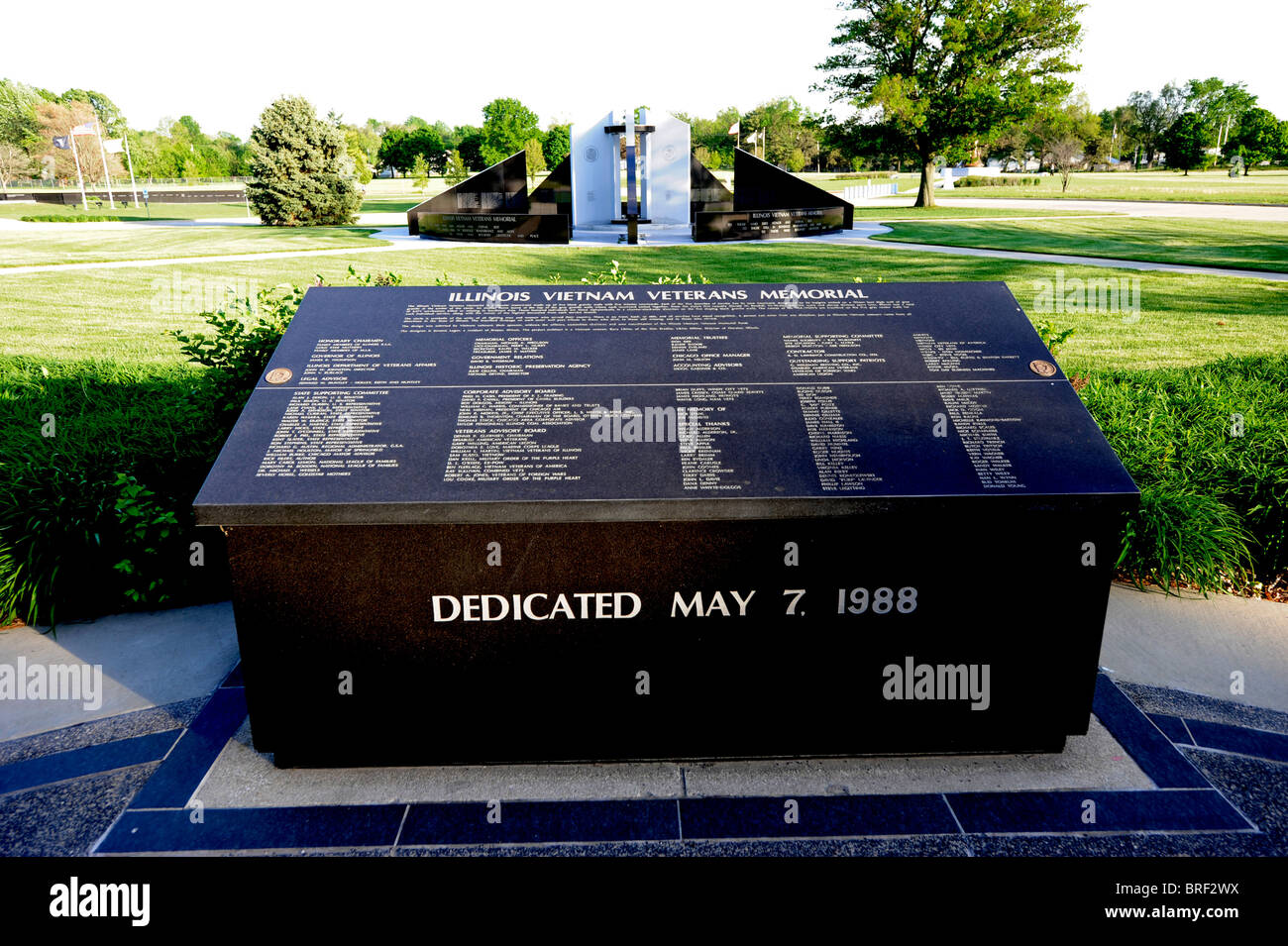 Illinois Vietnam War Memorial Oak Ridge Cemetery Springfield Stock ...