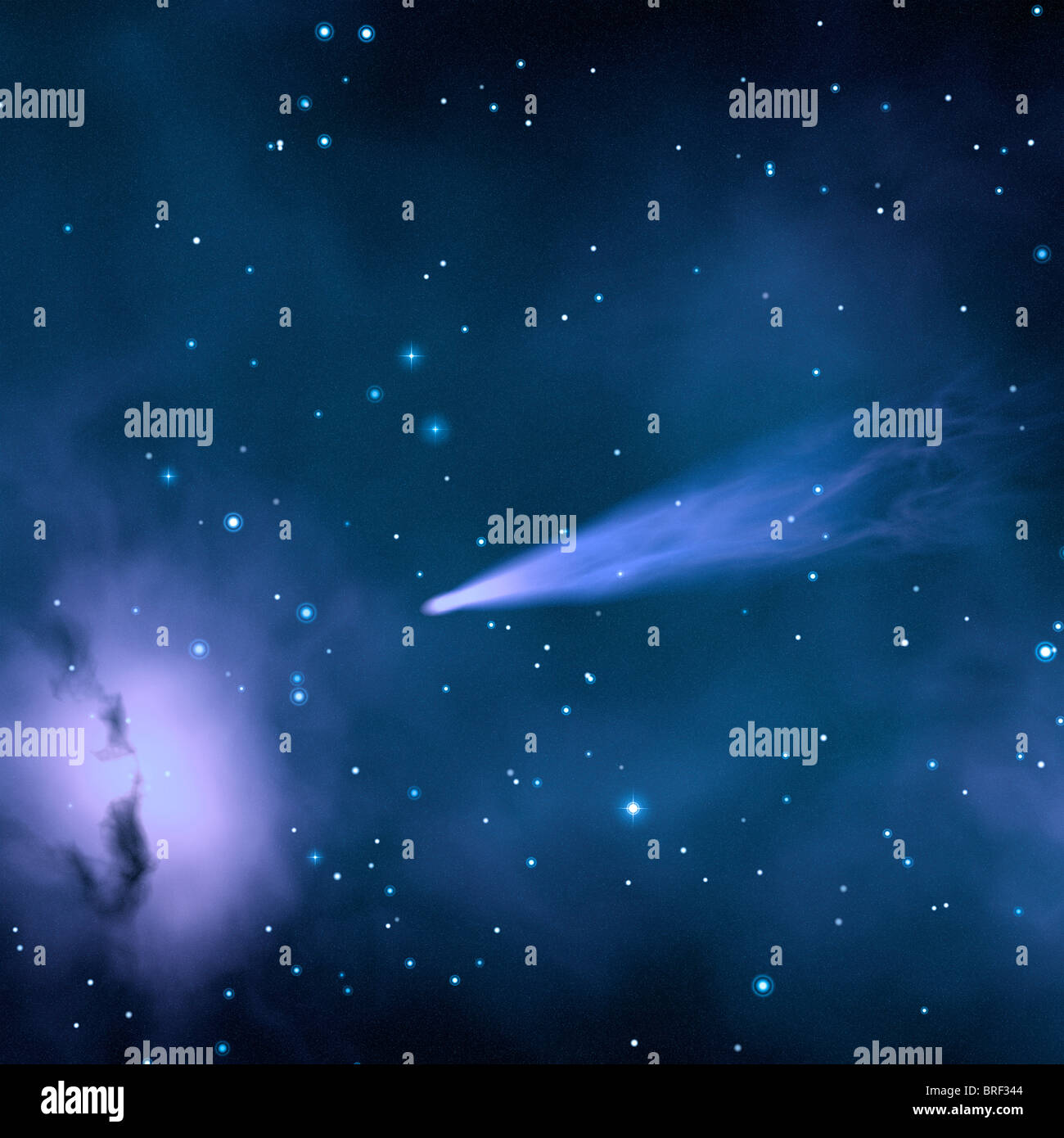 Deep space, nebula, comet (artist's rendering Stock Photo - Alamy