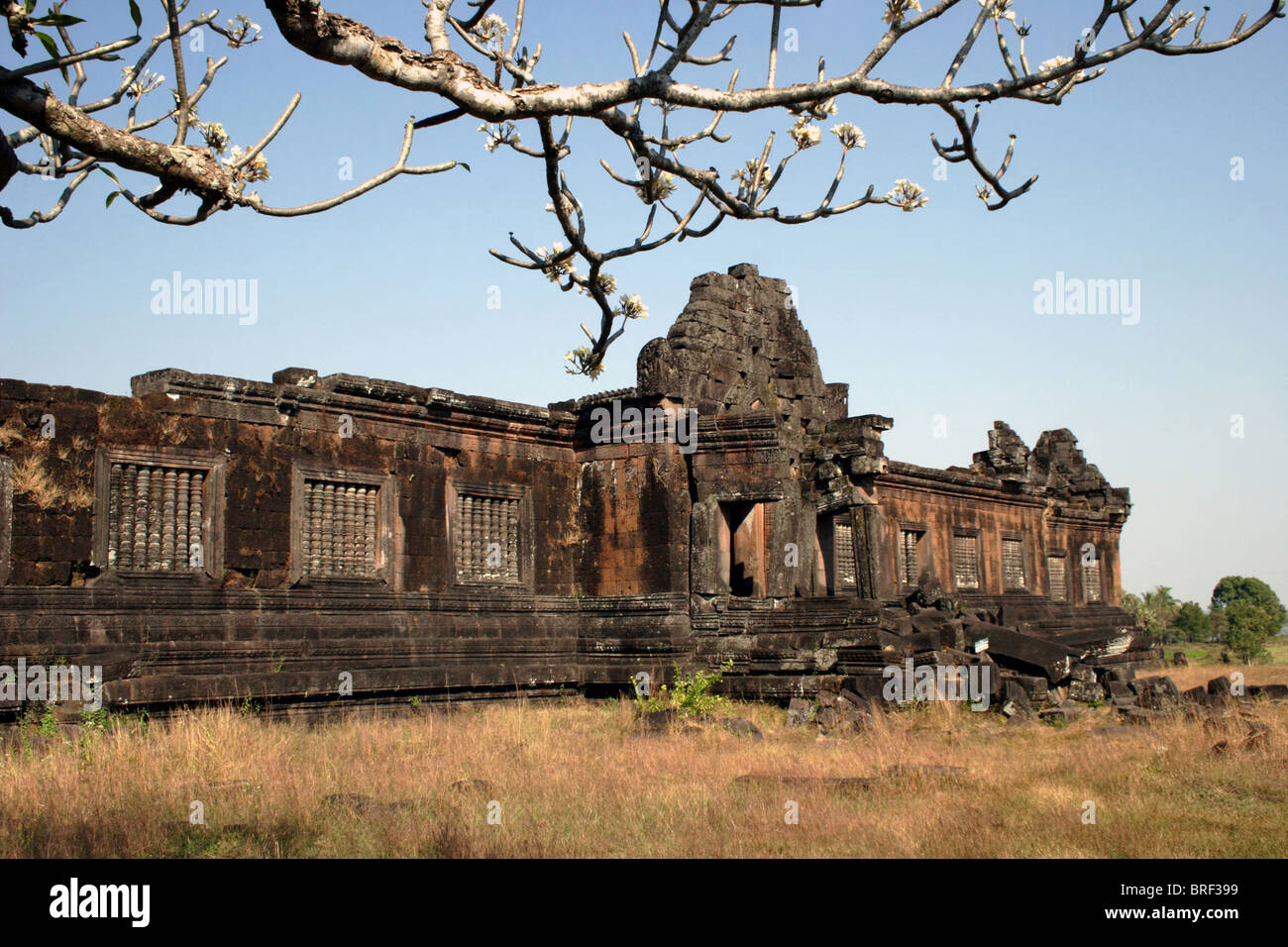 The ruins of ancient and historic Angkor era Wat Phu, built by the ...