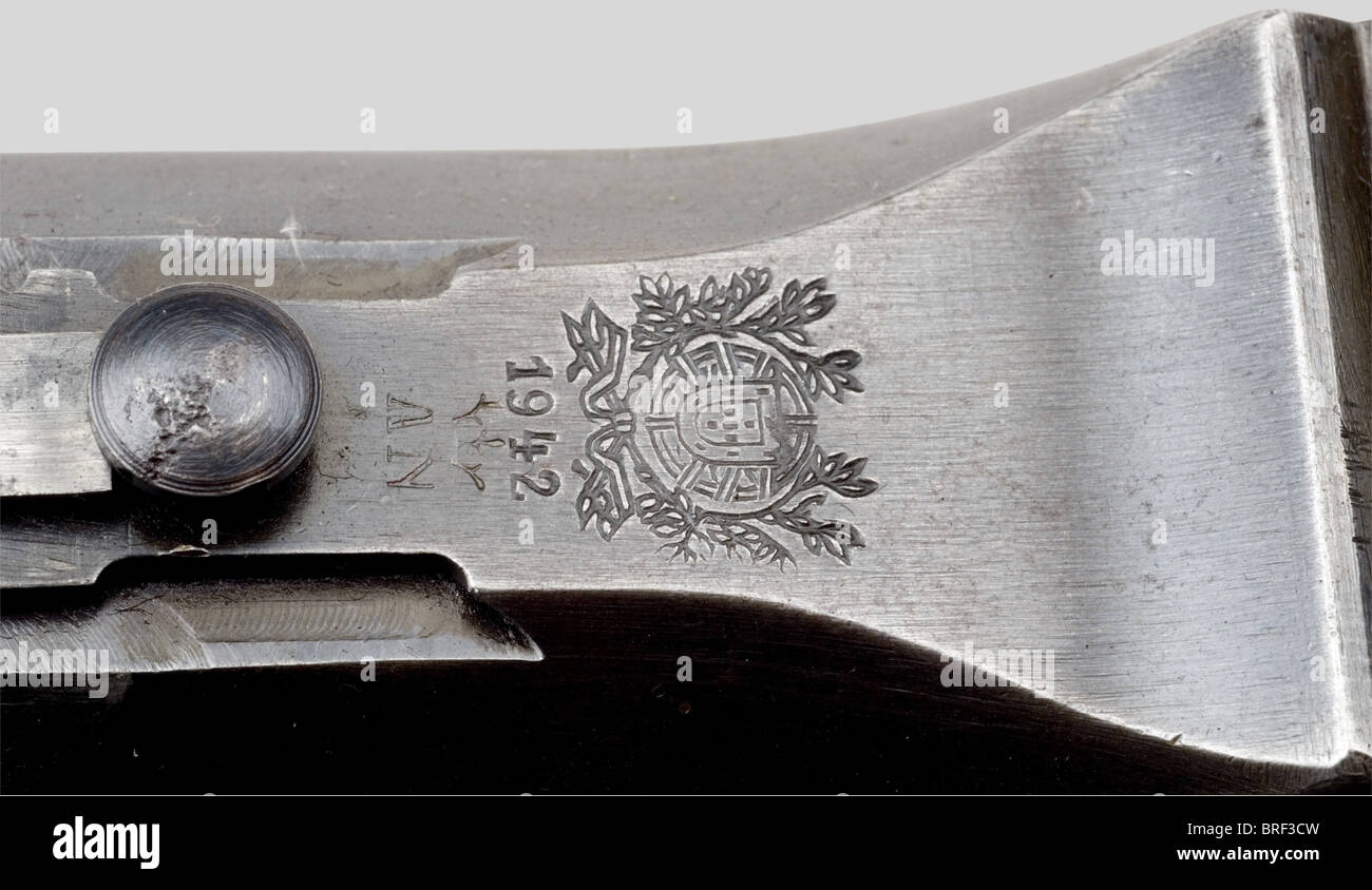 Armes à feu, PM Steyr-Solothurn, MP 34, calibre 9mm, no. 929. Souvent ...