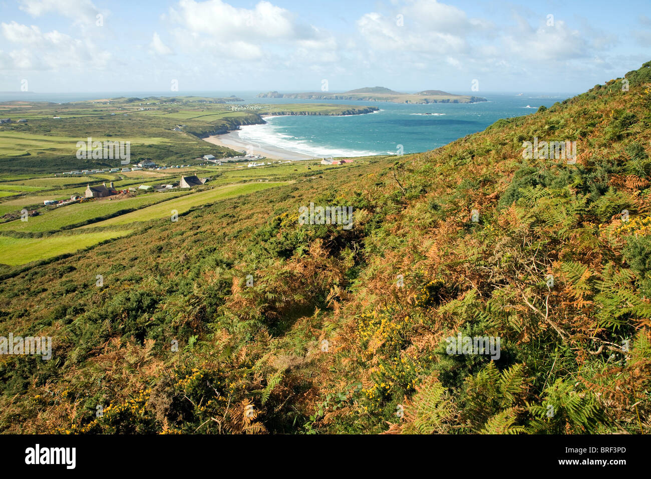 Whitesands Bay and Ramsey Island from Carn Llidi, St David's Head ...