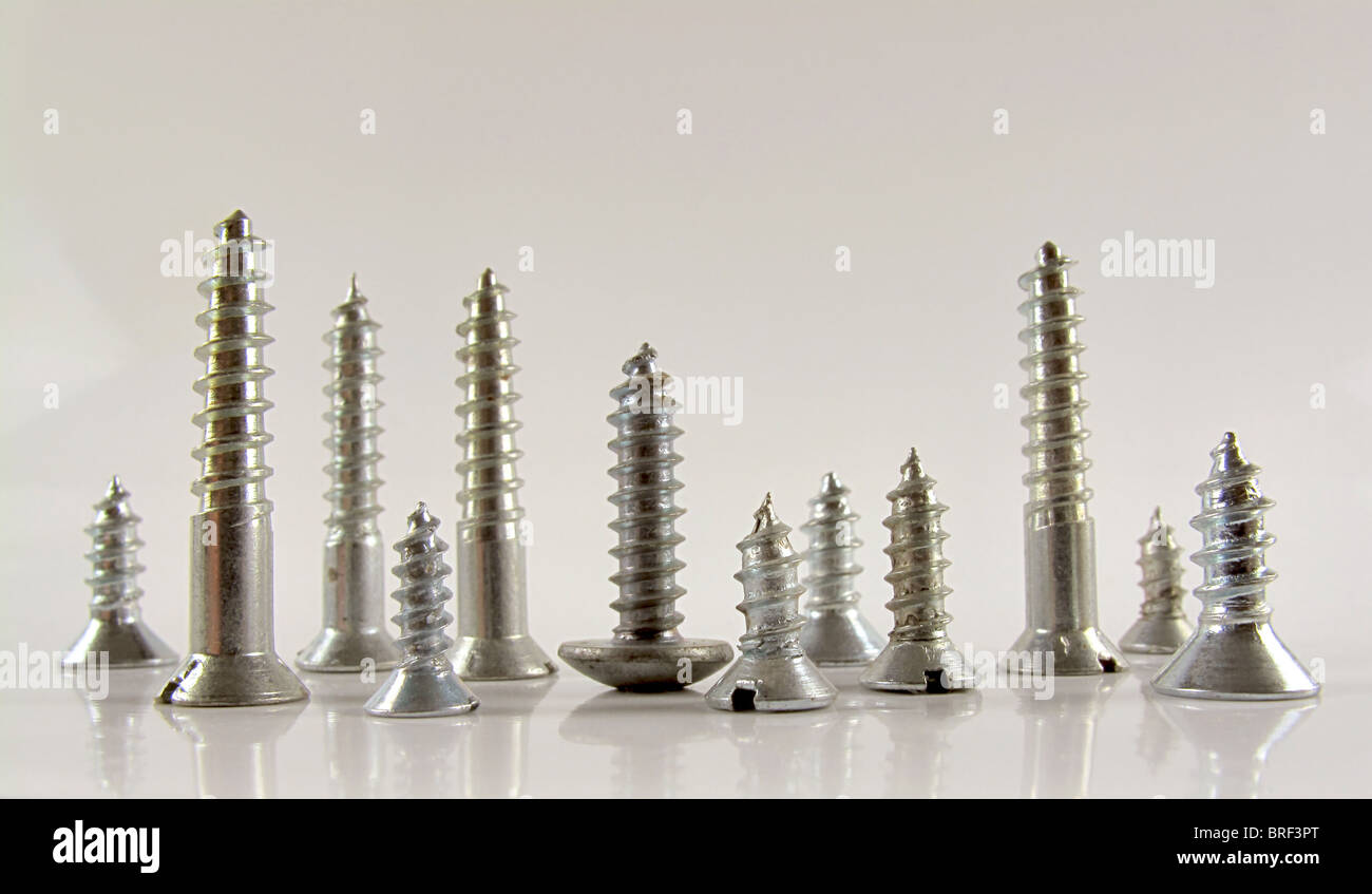 Various screws on end point upward to resemble a cityscape skyline ...