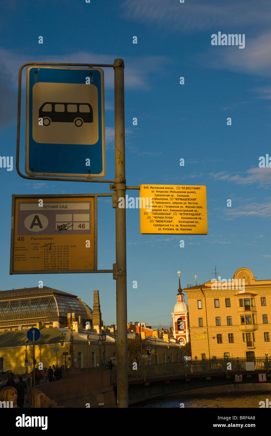 Bus stop central St Petersburg Russia Europe Stock Photo - Alamy