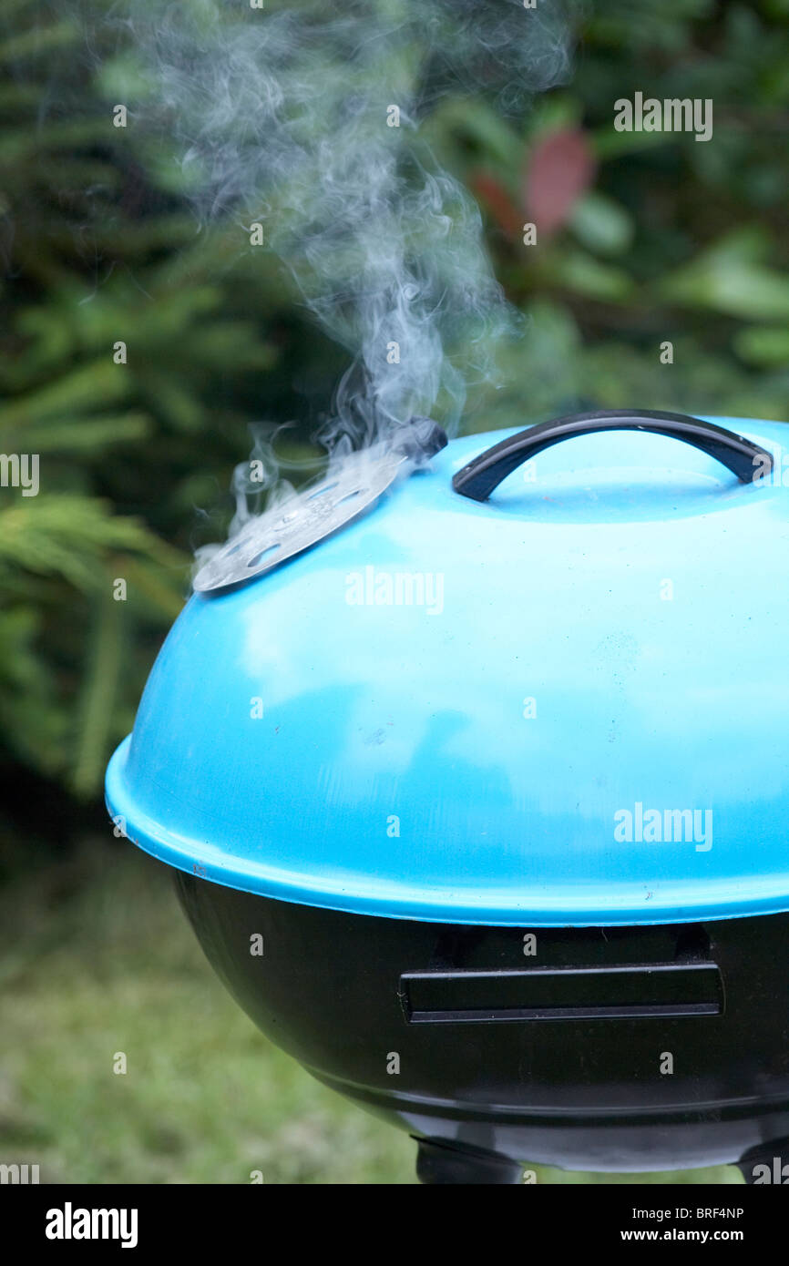 Closed lid of barbecue grill Stock Photo - Alamy