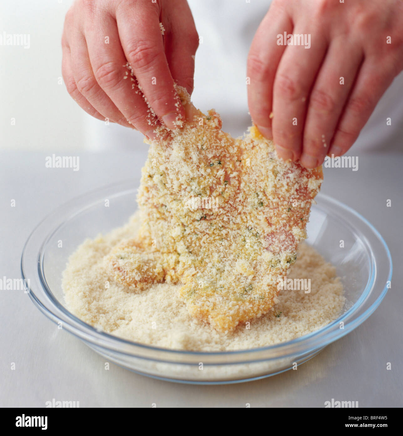 Breadcrumbs chicken raw hi-res stock photography and images - Alamy