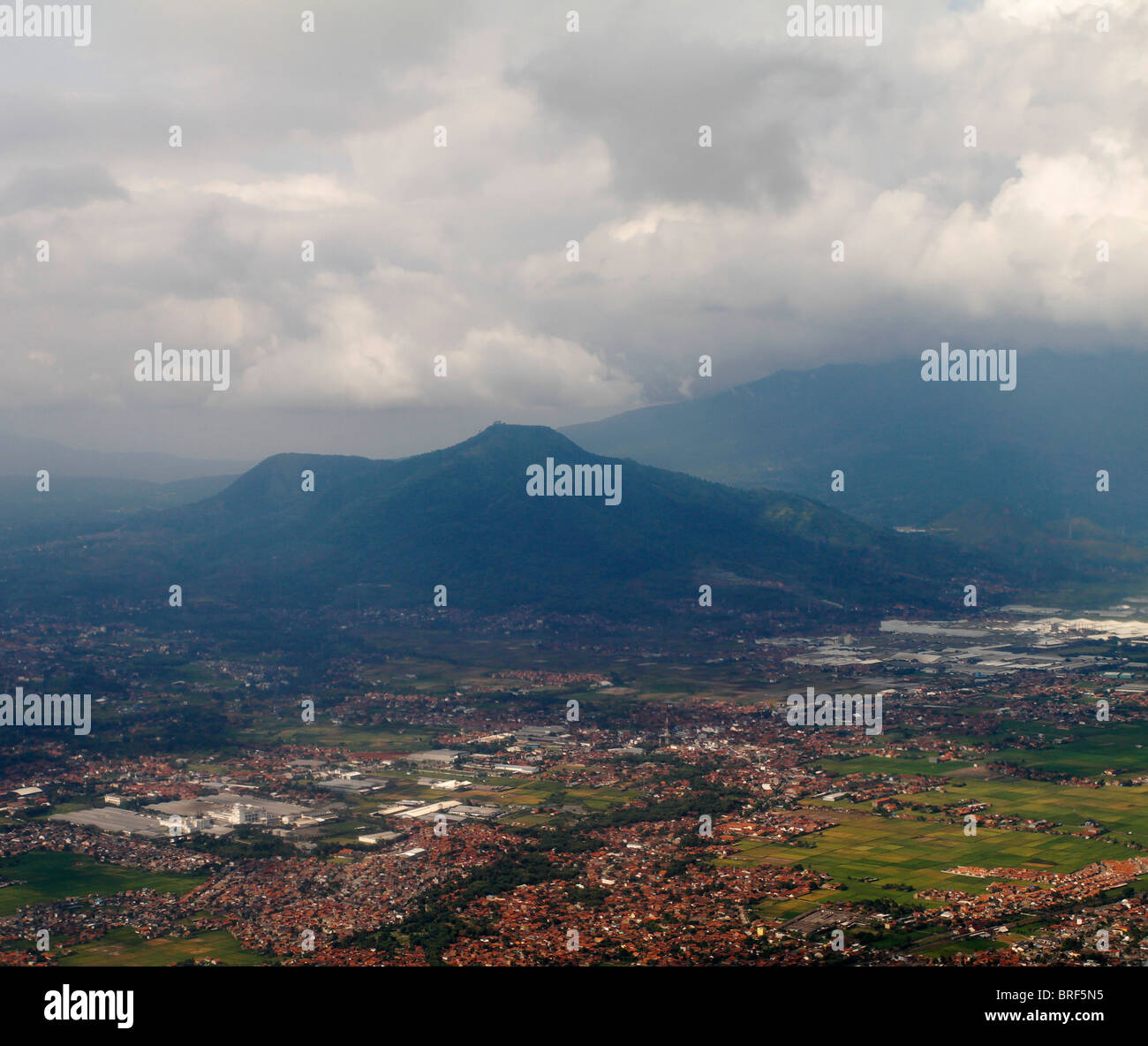 Aerial view of Bandung city in Indonesia Stock Photo - Alamy