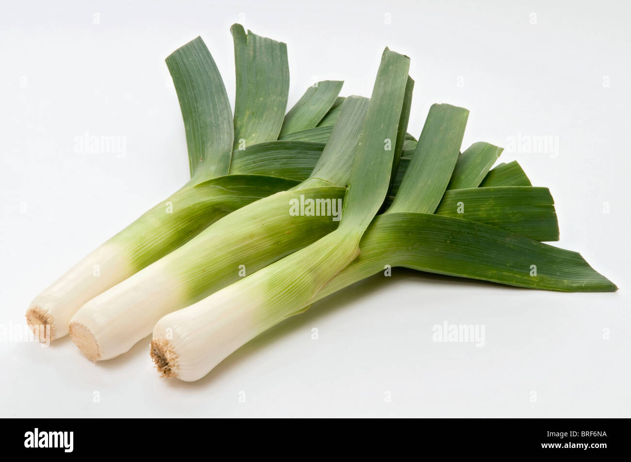 Leeks against white background Stock Photo - Alamy Leeks against white background Stock Photo - Alamy