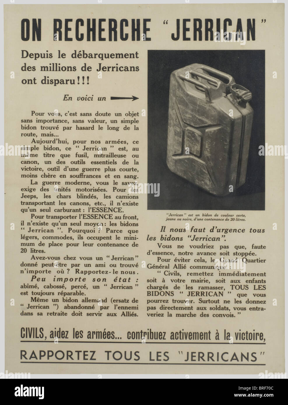 Affiches, Deux affiches éditées lors de la Libération., Entre le ...