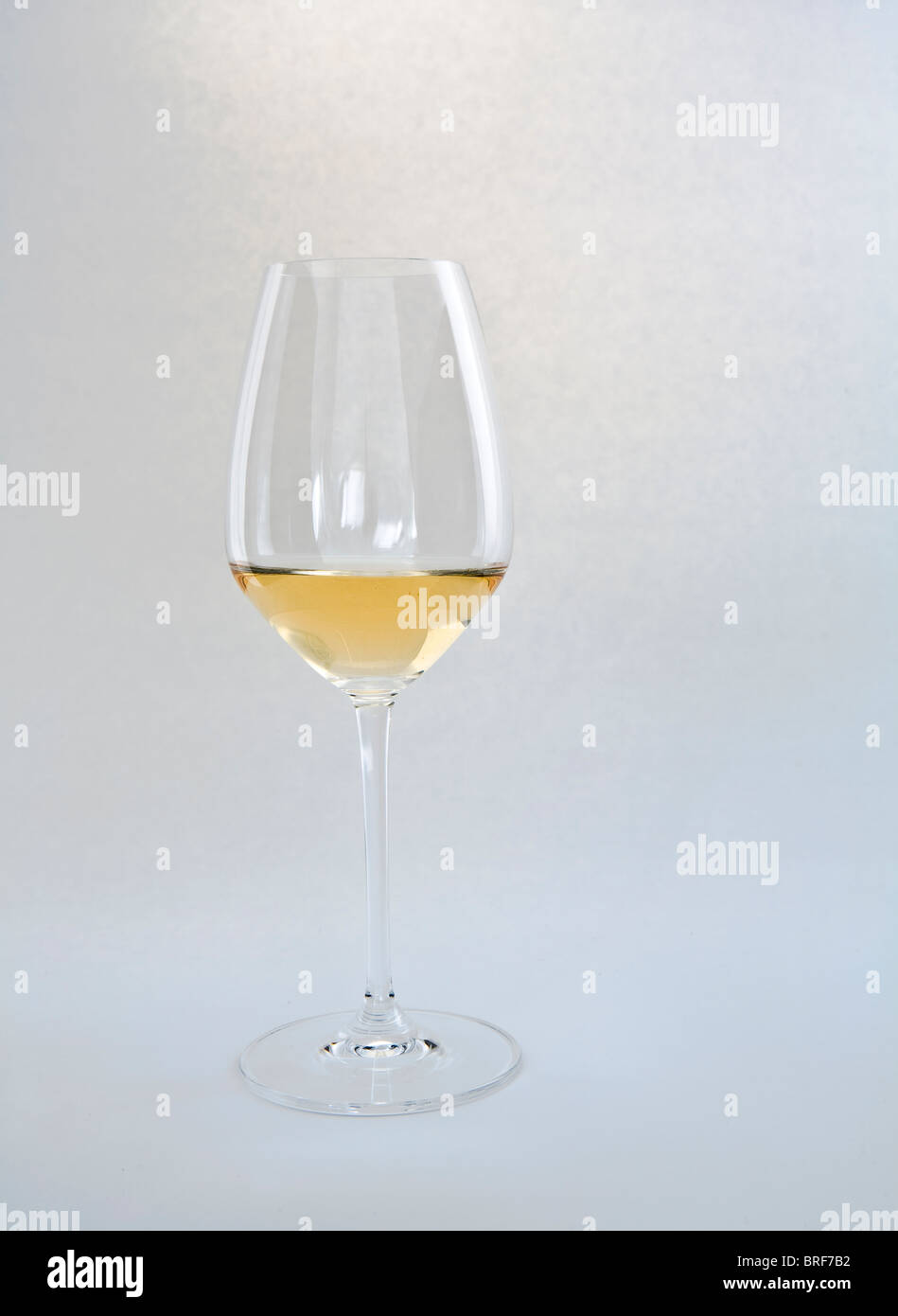 Glass of Pinot Grigio wine against grey background, close-up Stock ...