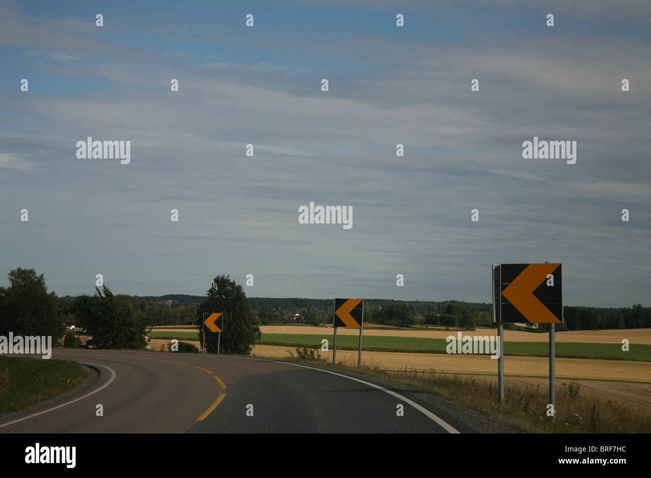 Road sign on a road towards Oslo Norway Stock Photo - Alamy