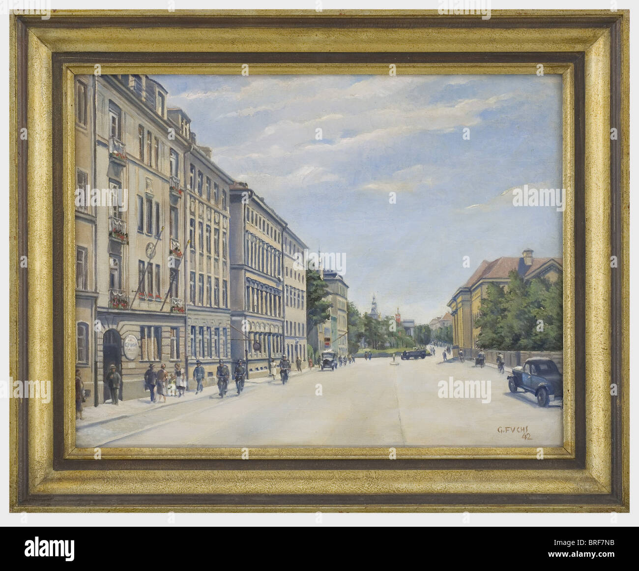 Georg Fuchs (1881 - 1944) - "The Von-der-Tann-Straße with view of the ...